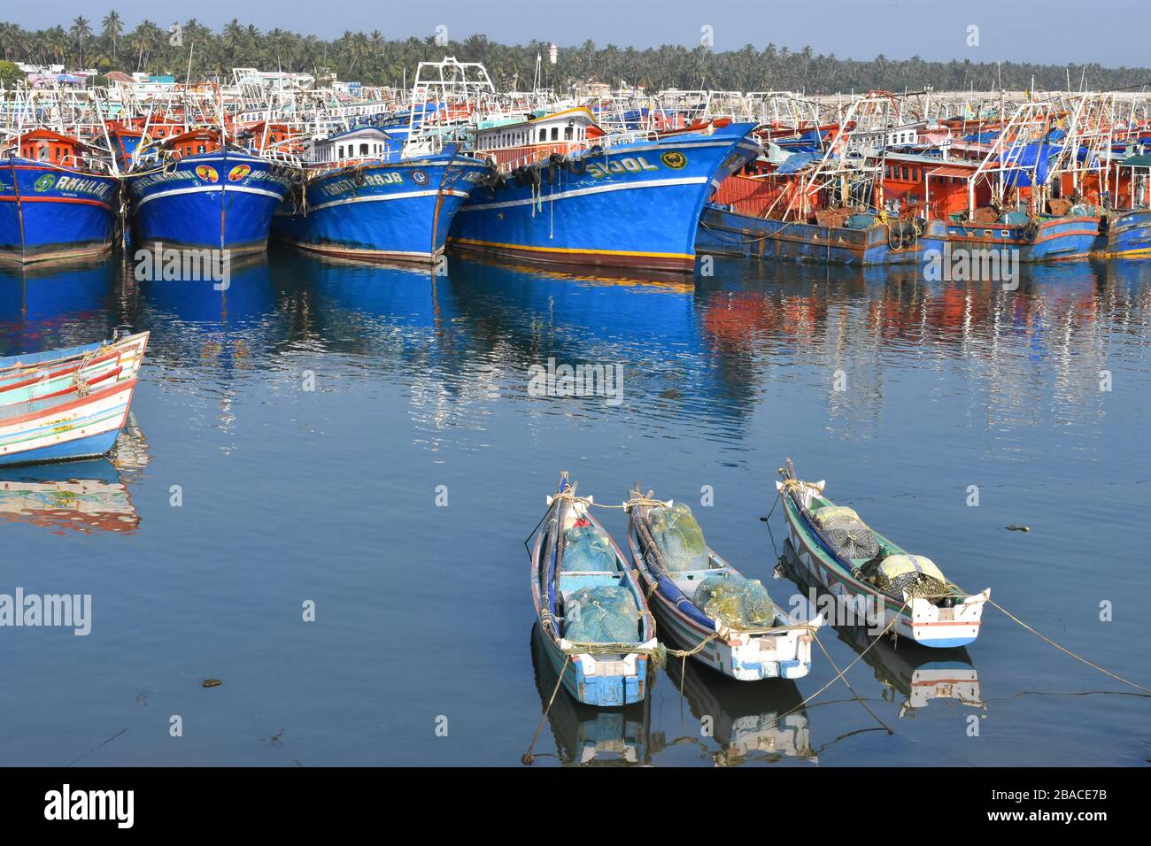Colachel fishing harbour Stock Photo - Alamy
