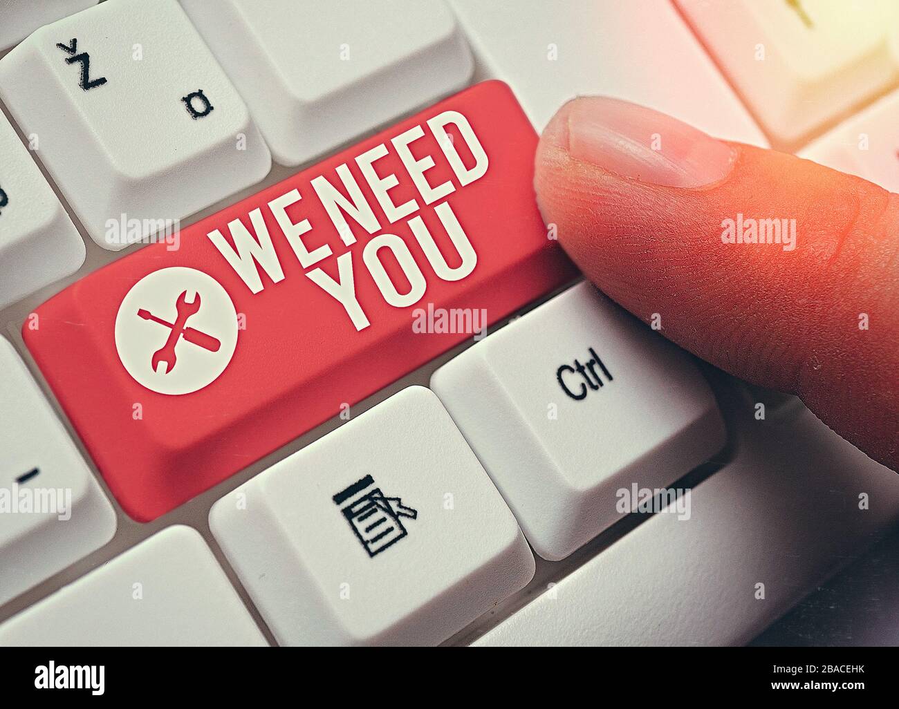 Text sign showing We Need You. Business photo showcasing to fulfill the ...