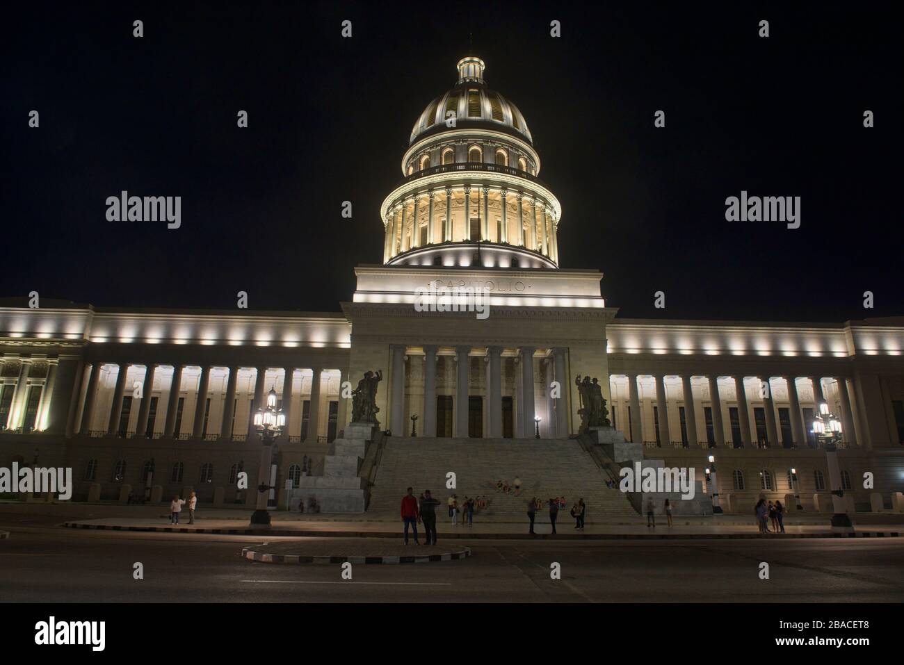 The Capitolio building at night, Havana, Cuba Stock Photo - Alamy