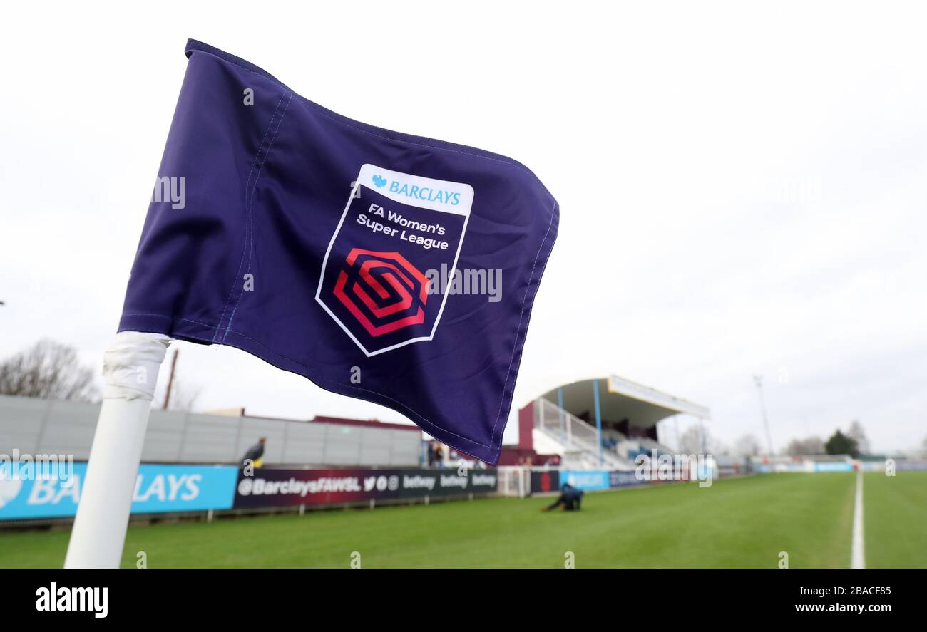 General view off the Rush Green Stadium ahead if the match Stock Photo ...