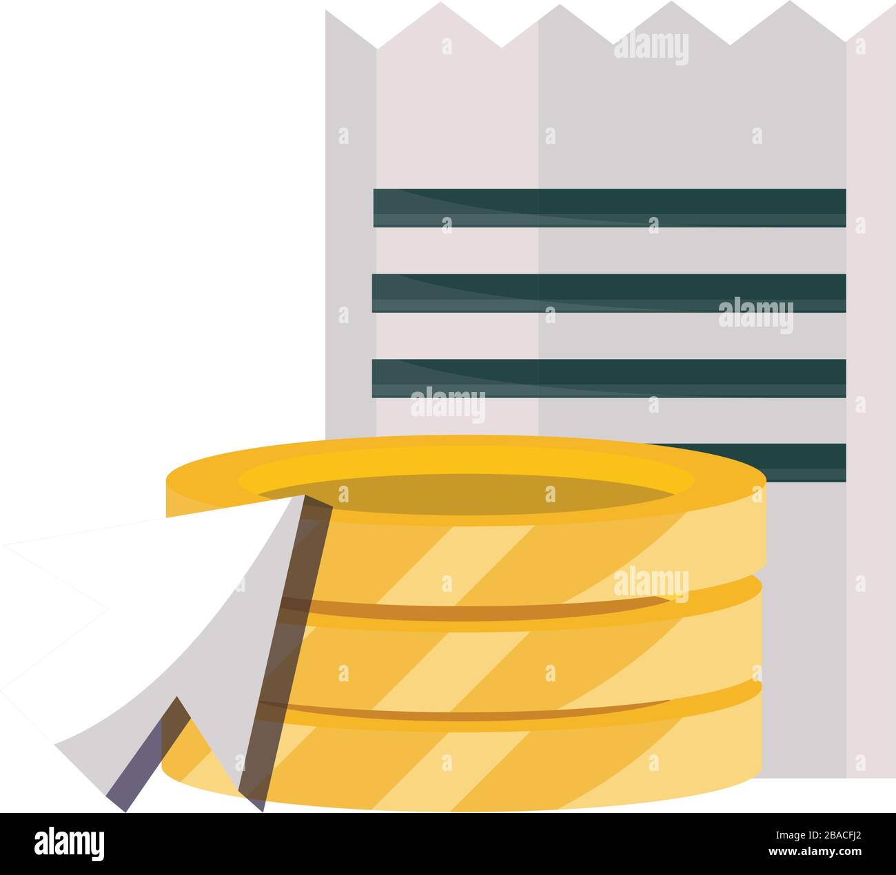 payments online, stacked coins money bill click vector illustration ...