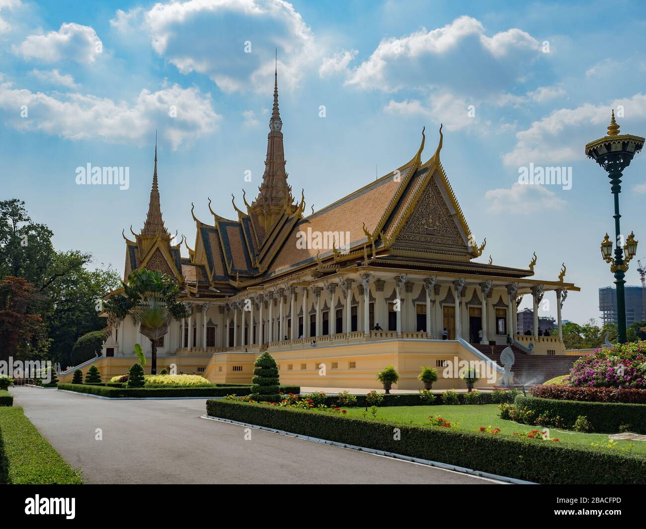 Throne Hall in the Royal Palace in Cambodia capital city Phnom Penh ...