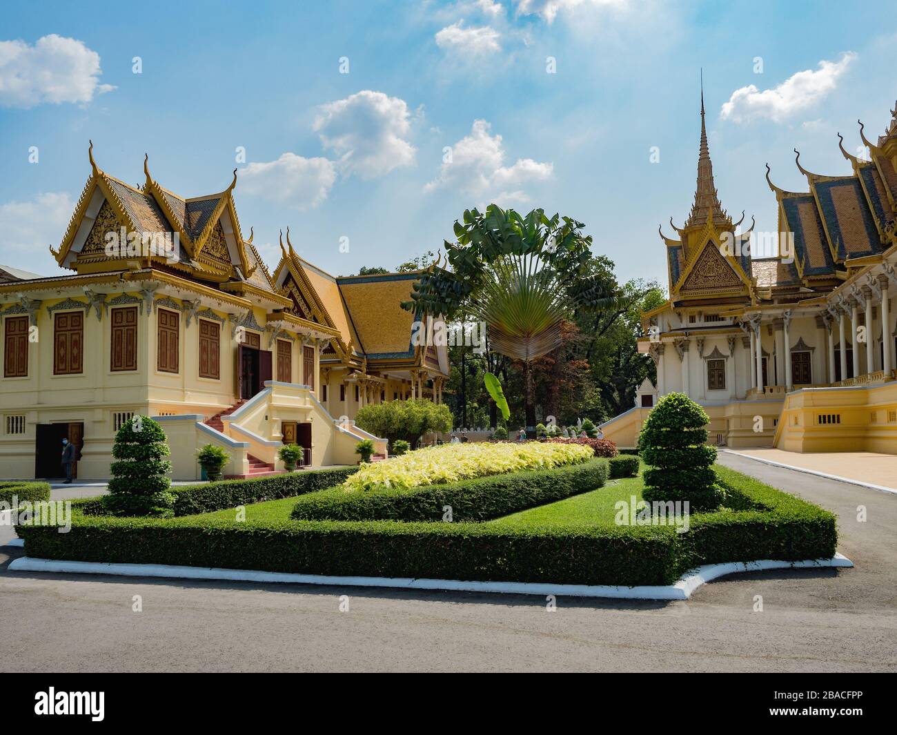 Royal Palace in Cambodia capital city Phnom Penh. Royal Palace compex ...