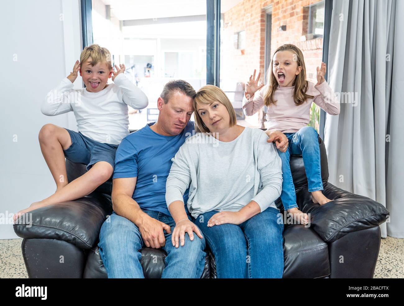 Stressed out parents struggling with having the children at home during ...