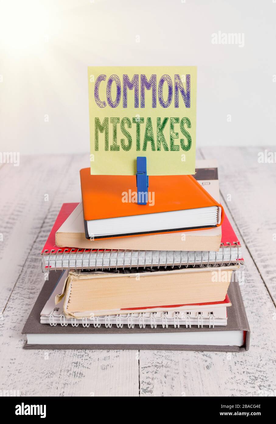 Text sign showing Common Mistakes. Business photo text actions that are ...