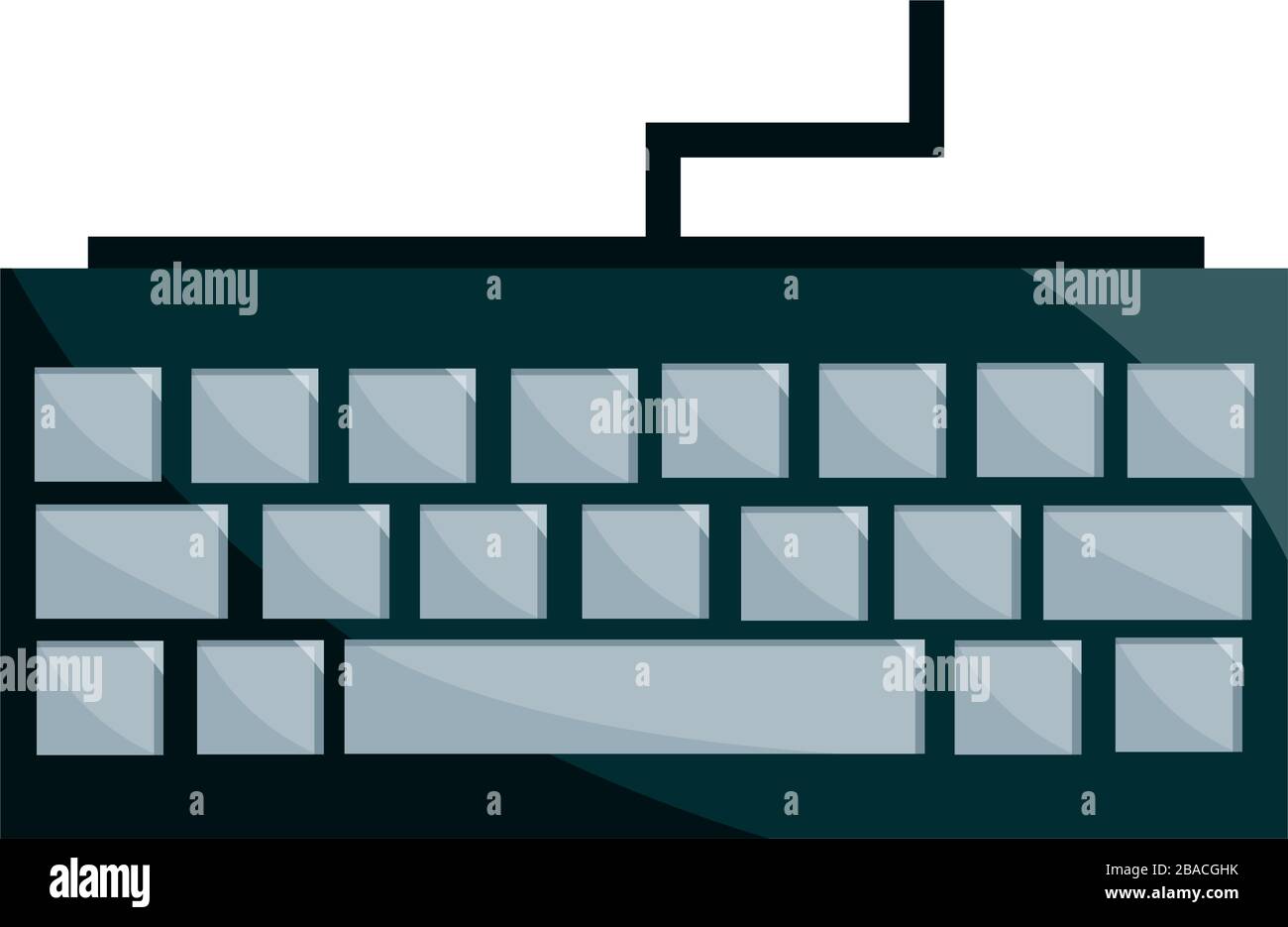 keyboard device digital online education vector illustration isolated ...