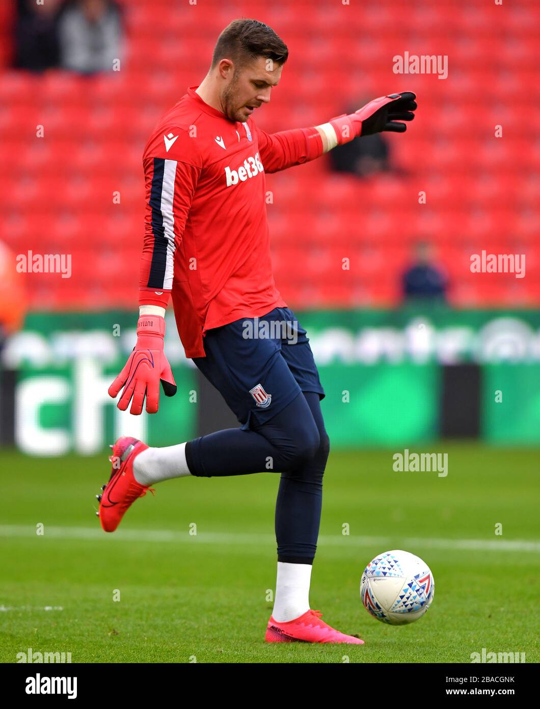 Stoke city goalkeeper jack butland during the warm up hi-res stock ...