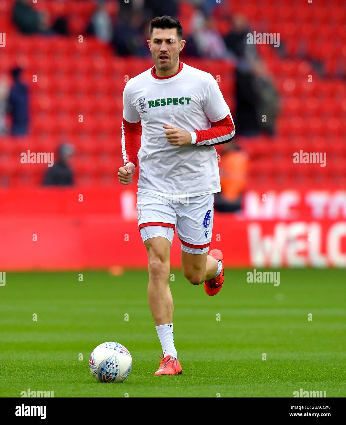 Stoke City's Danny Batth during the pre-match warm up prior to the ...