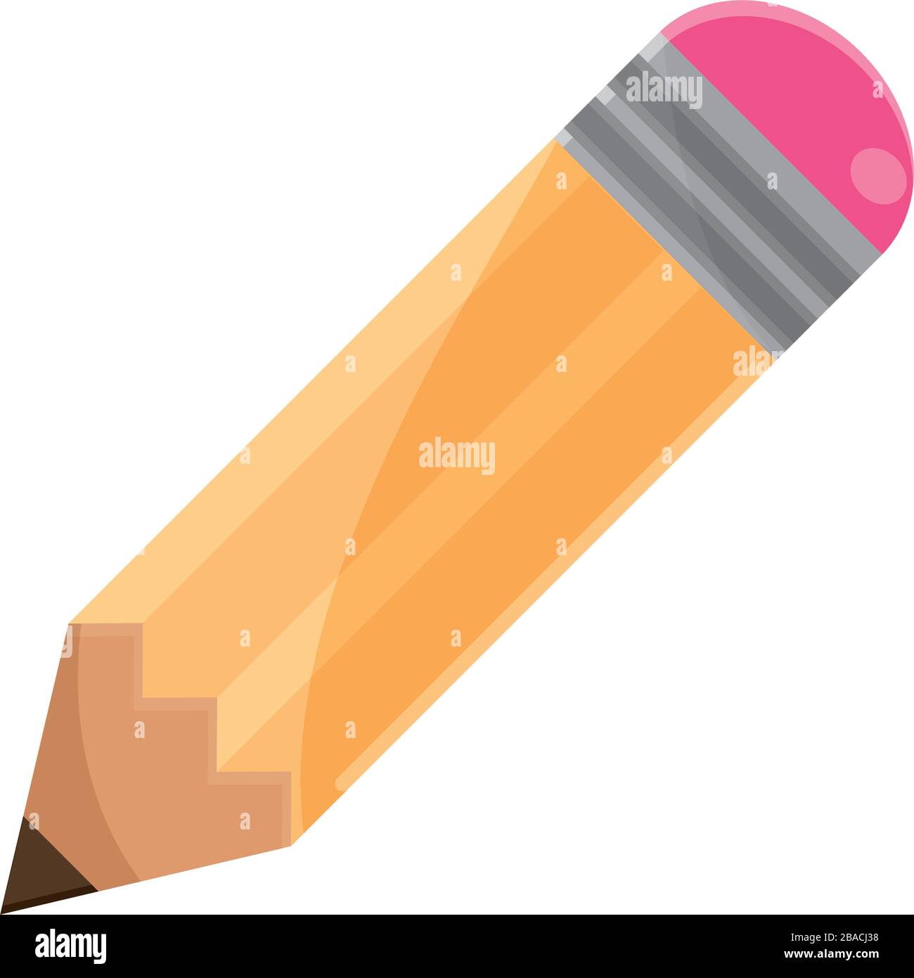 pencil supply study school education vector illustration isolated icon ...