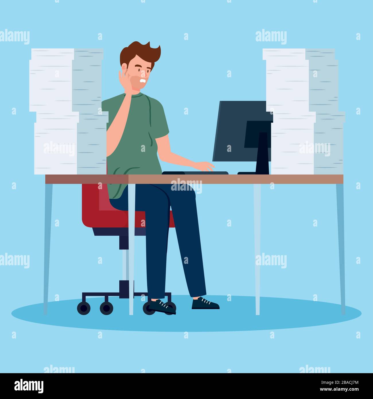 Suffer workplace Stock Vector Images - Alamy