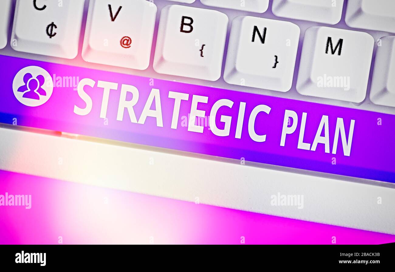 Conceptual hand writing showing Strategic Plan. Concept meaning a ...