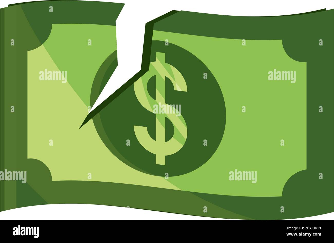 Torn banknote Stock Vector Images - Alamy
