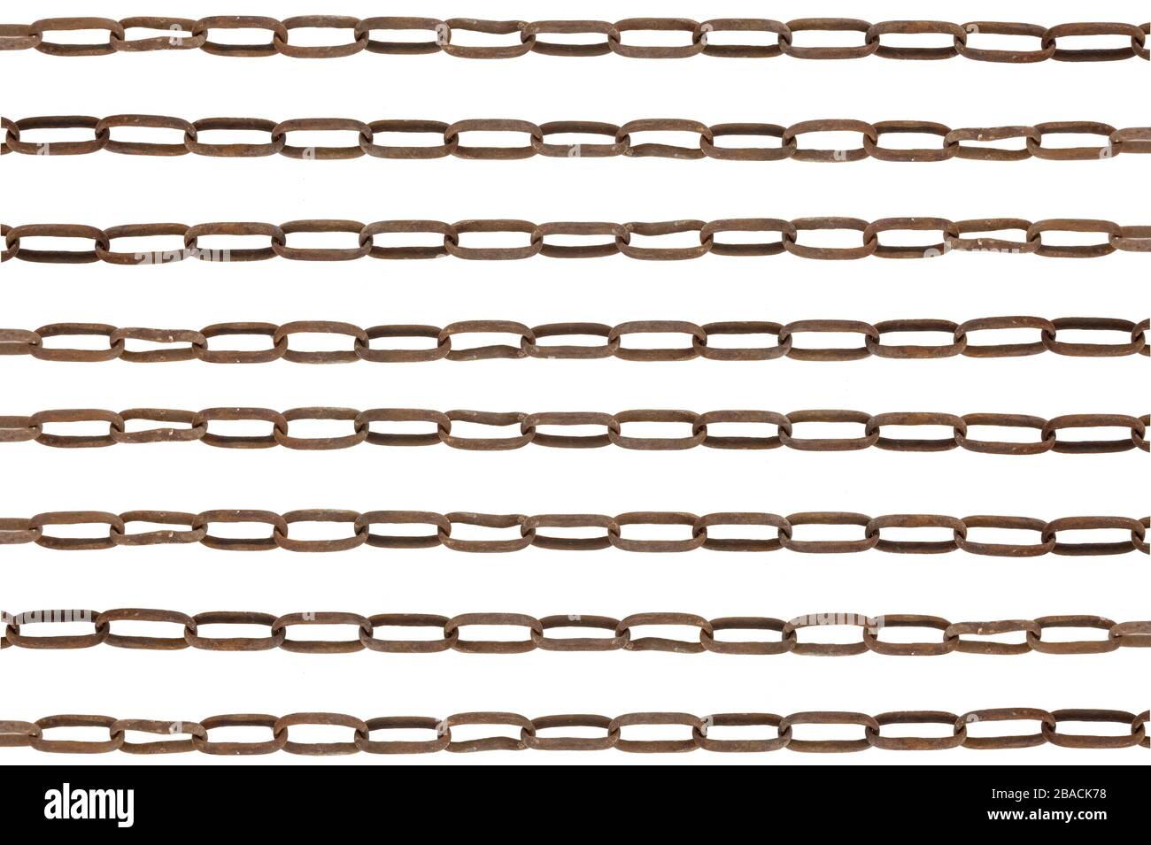 old rusty chain. Isolated on a white background Stock Photo - Alamy