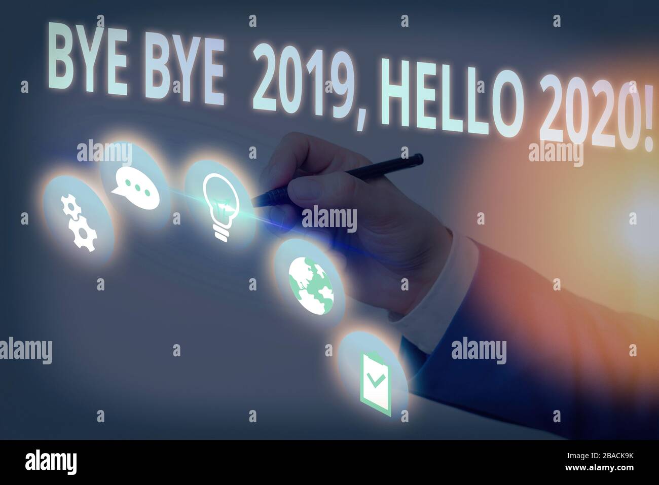 Handwriting text writing Bye Bye 2020 Hello 2020. Conceptual photo ...