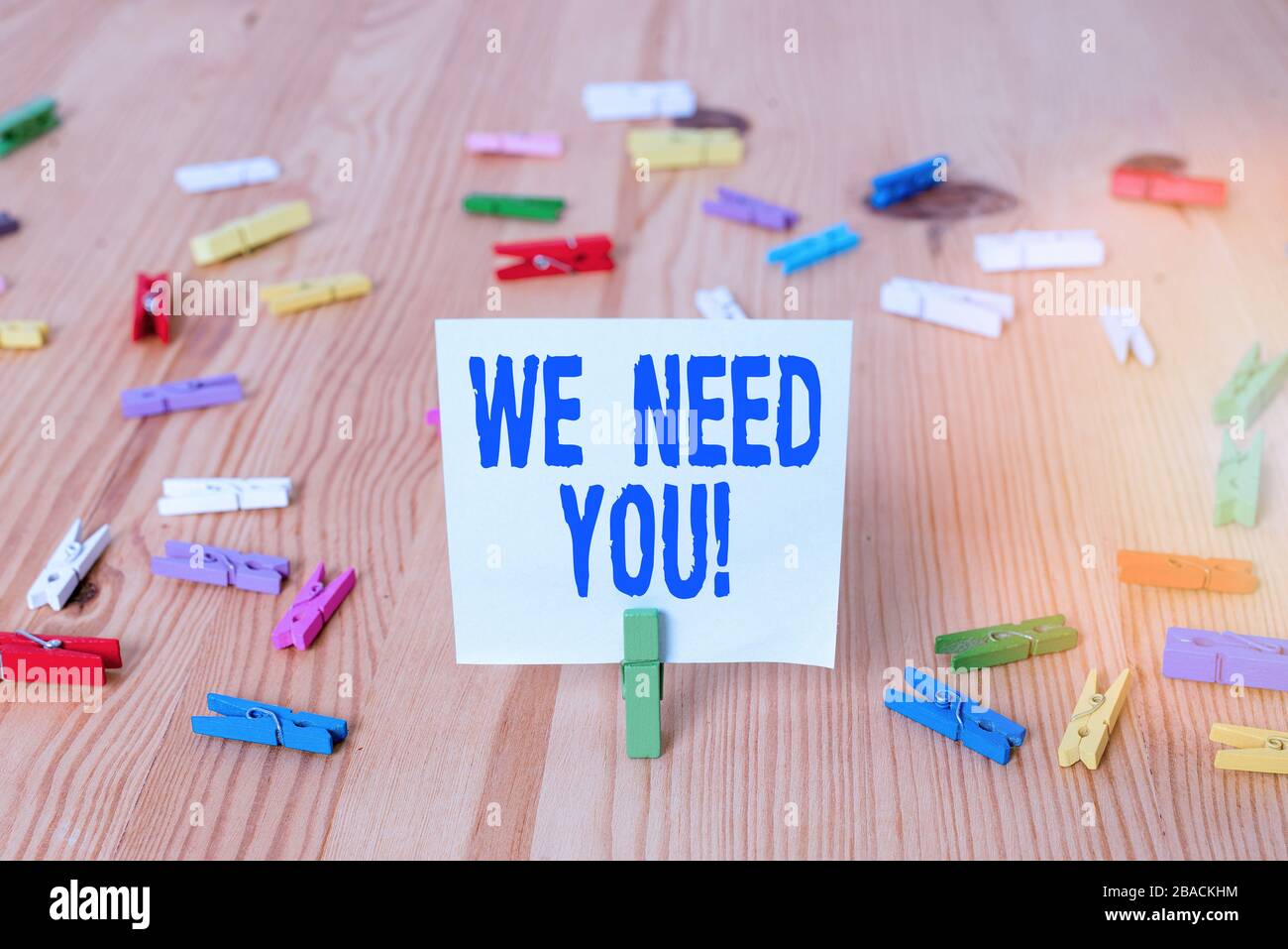 Writing note showing We Need You. Business concept for to fulfill the ...