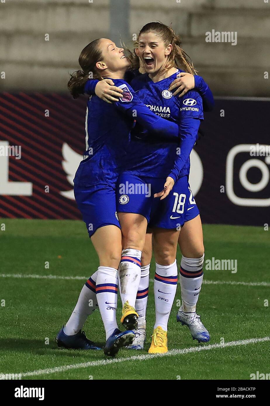 Chelsea's Maren Mjelde celebrates scoring the winning goal Stock Photo ...