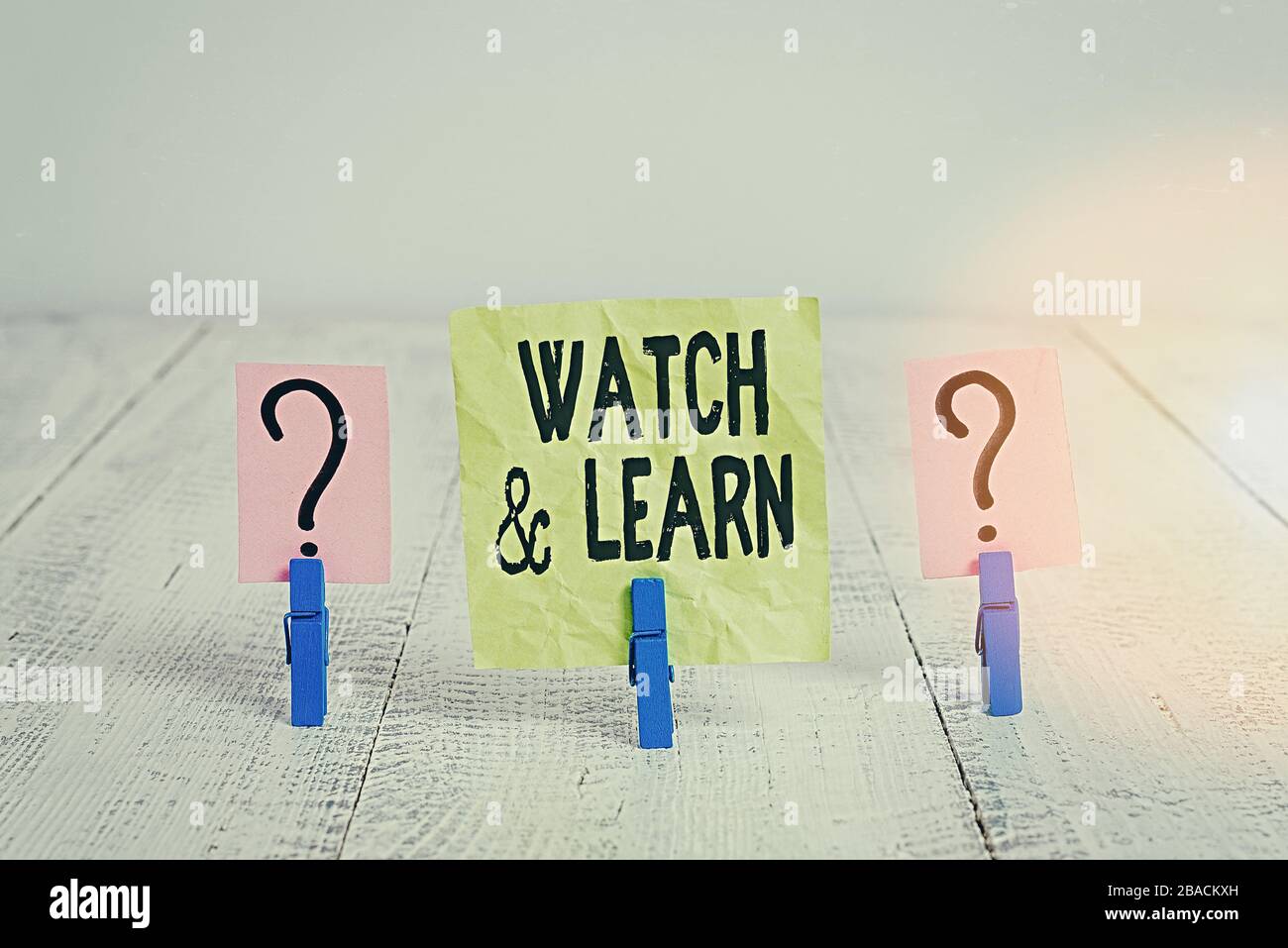 Text sign showing Watch And Learn. Business photo text demonstrating an ...