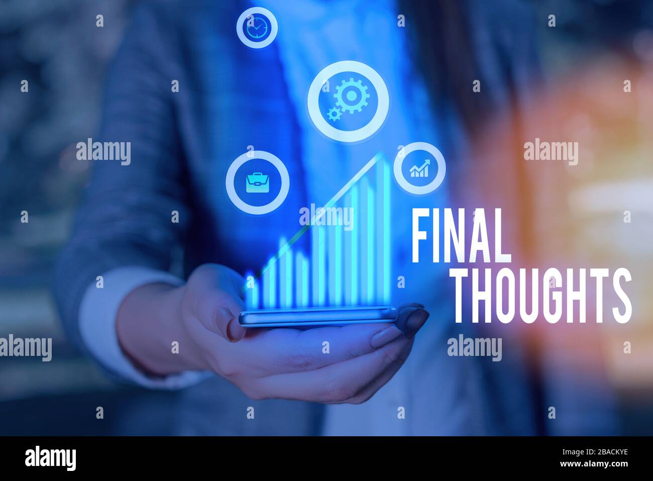 Writing note showing Final Thoughts. Business concept for the ...