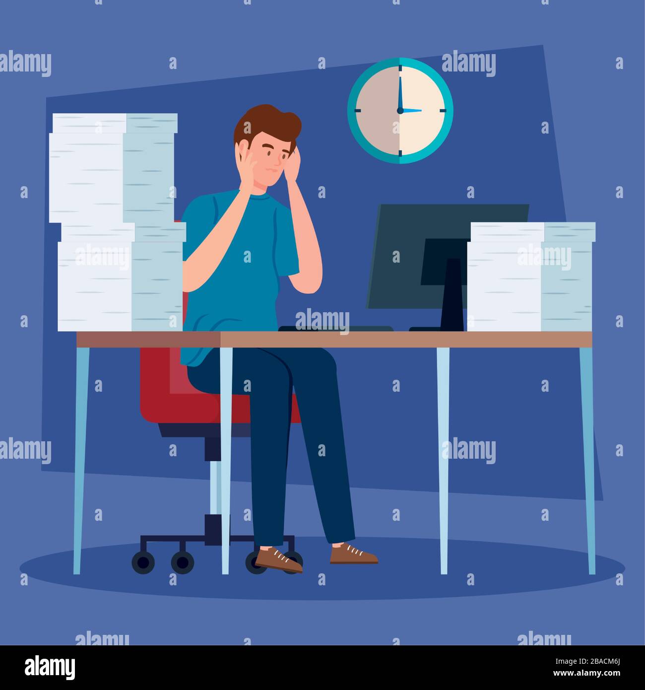 Suffer workplace Stock Vector Images - Alamy