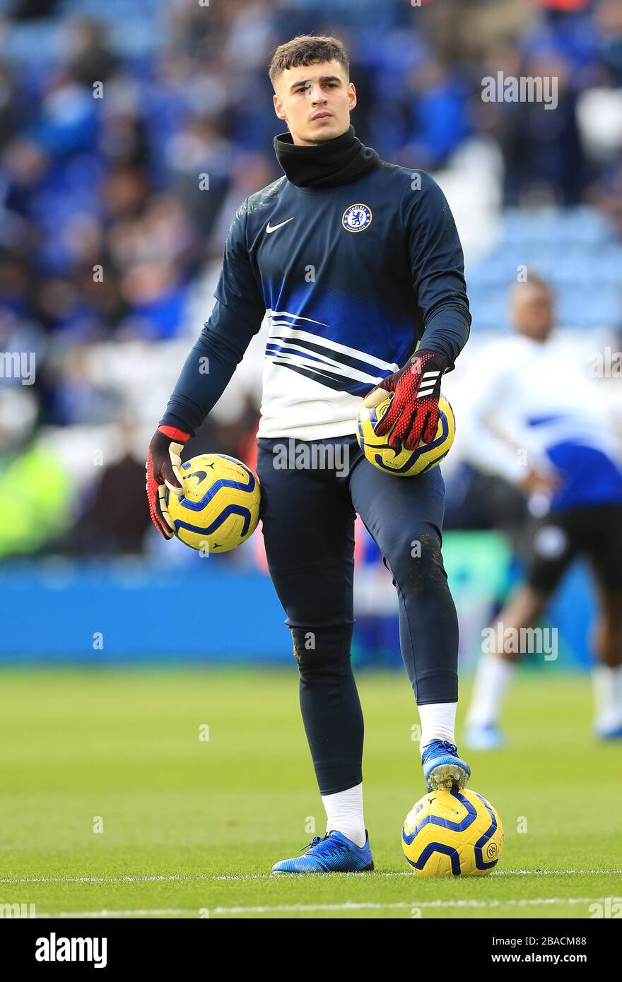 Chelsea goalkeeper kepa arrizabalaga warming up hi-res stock ...