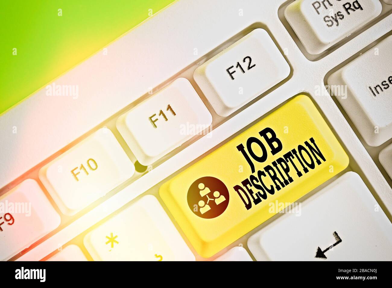 Conceptual hand writing showing Job Description. Concept meaning a ...