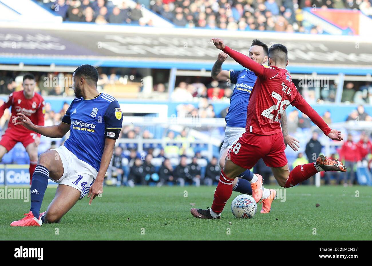 Nottingham Forest's Tiago Silva scores his side's first goal against ...