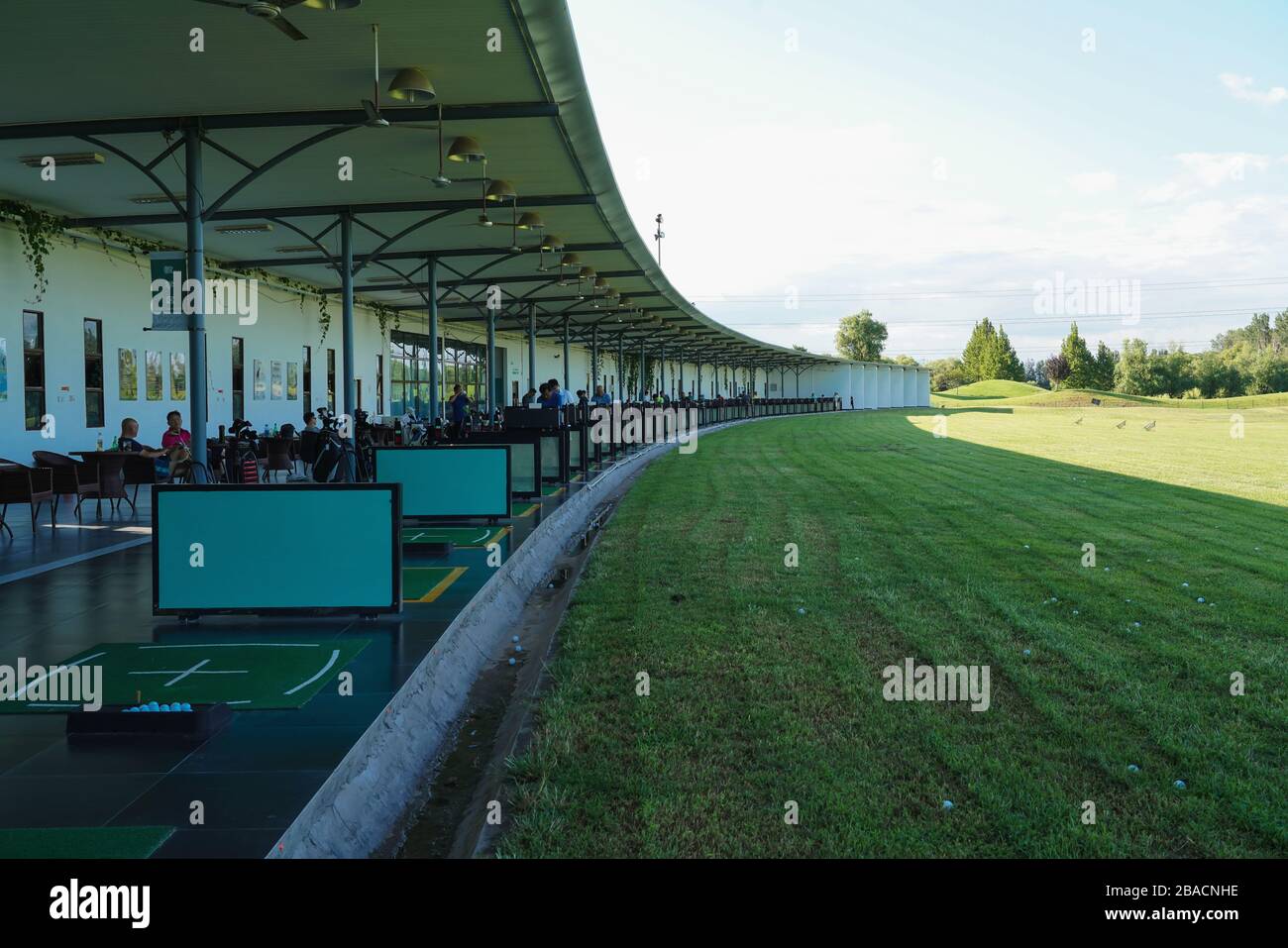 Golf driving range Stock Photo - Alamy