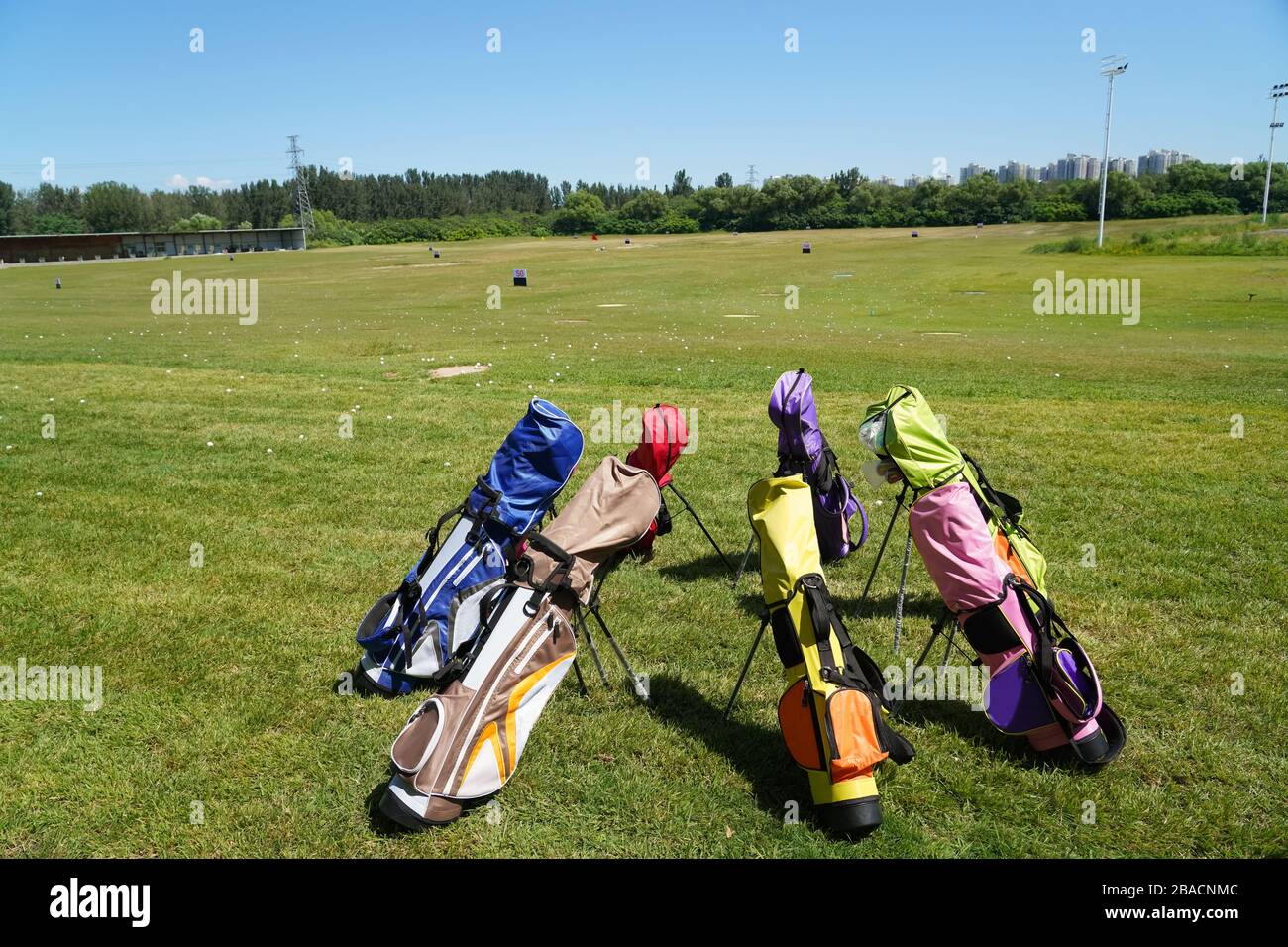 Colorful children's golf bag Stock Photo - Alamy