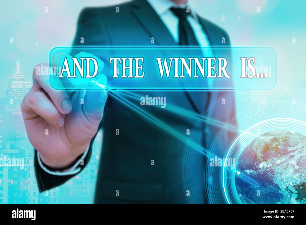 Word writing text And The Winner Is. Business photo showcasing ...