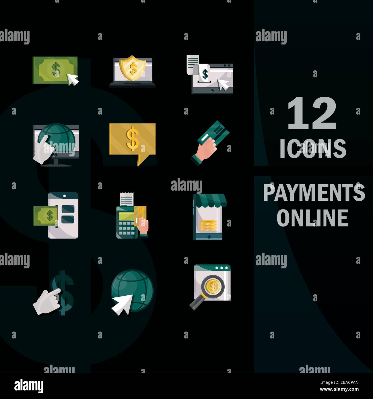 Black payments Stock Vector Images - Alamy