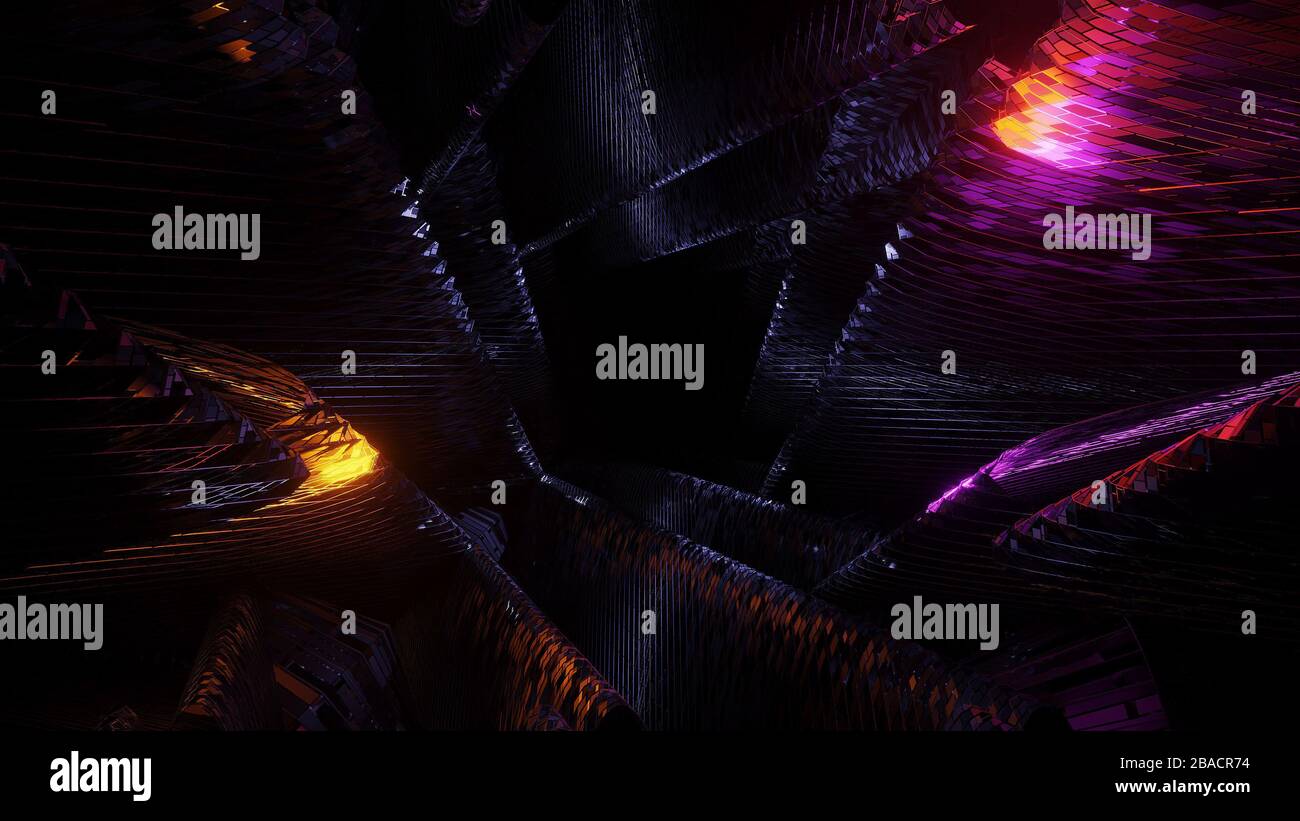 Cosmic background with colorful laser lights in beautiful shapes ...