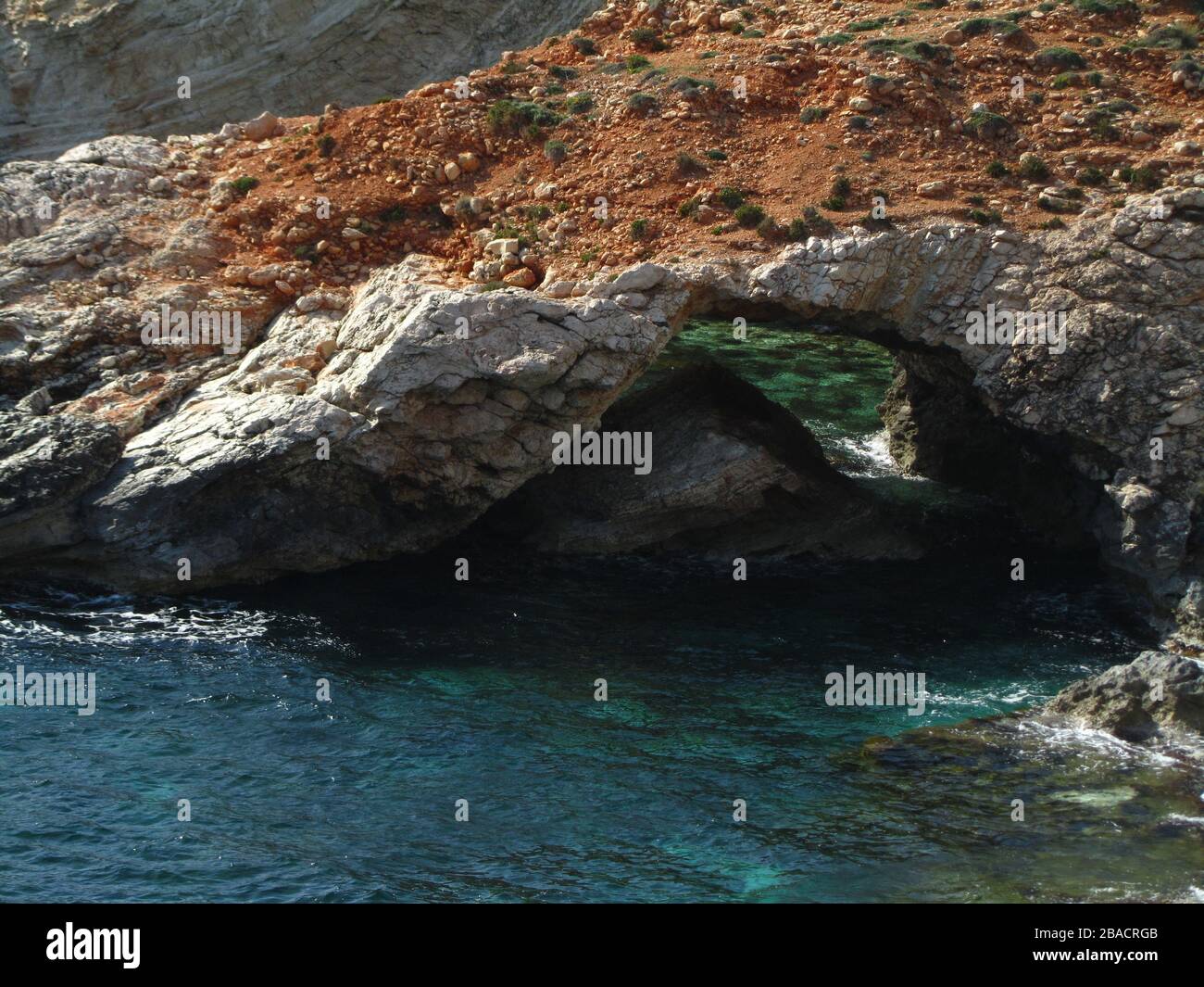 Sea cave on Lapsi coastline, Maltese Islands, Malta Stock Photo - Alamy