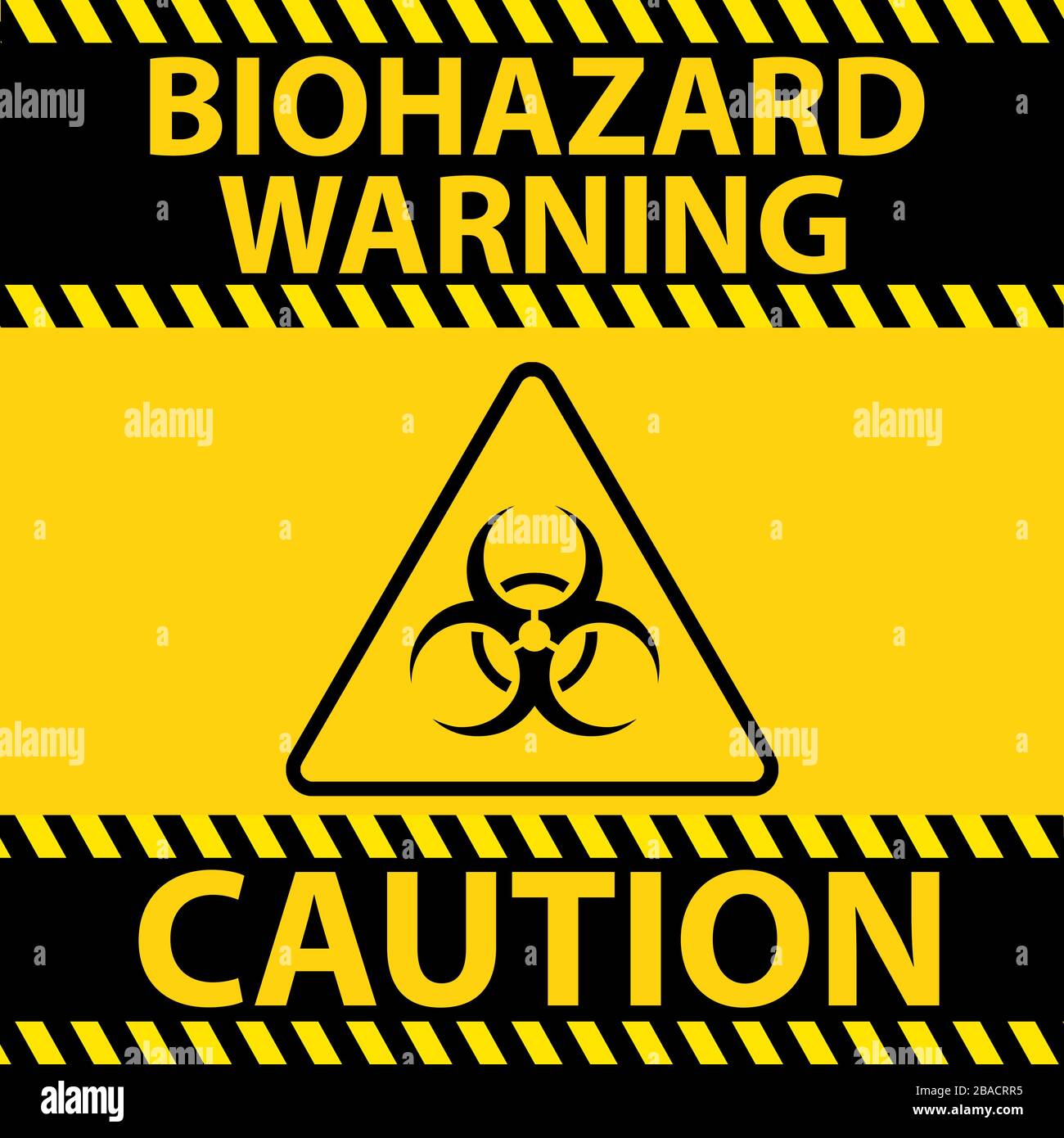 Biohazard warning symbol for COVID-19 Stock Photo - Alamy