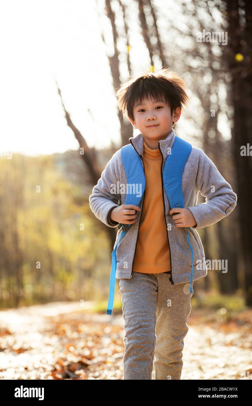 Happy boy outside Stock Photo - Alamy