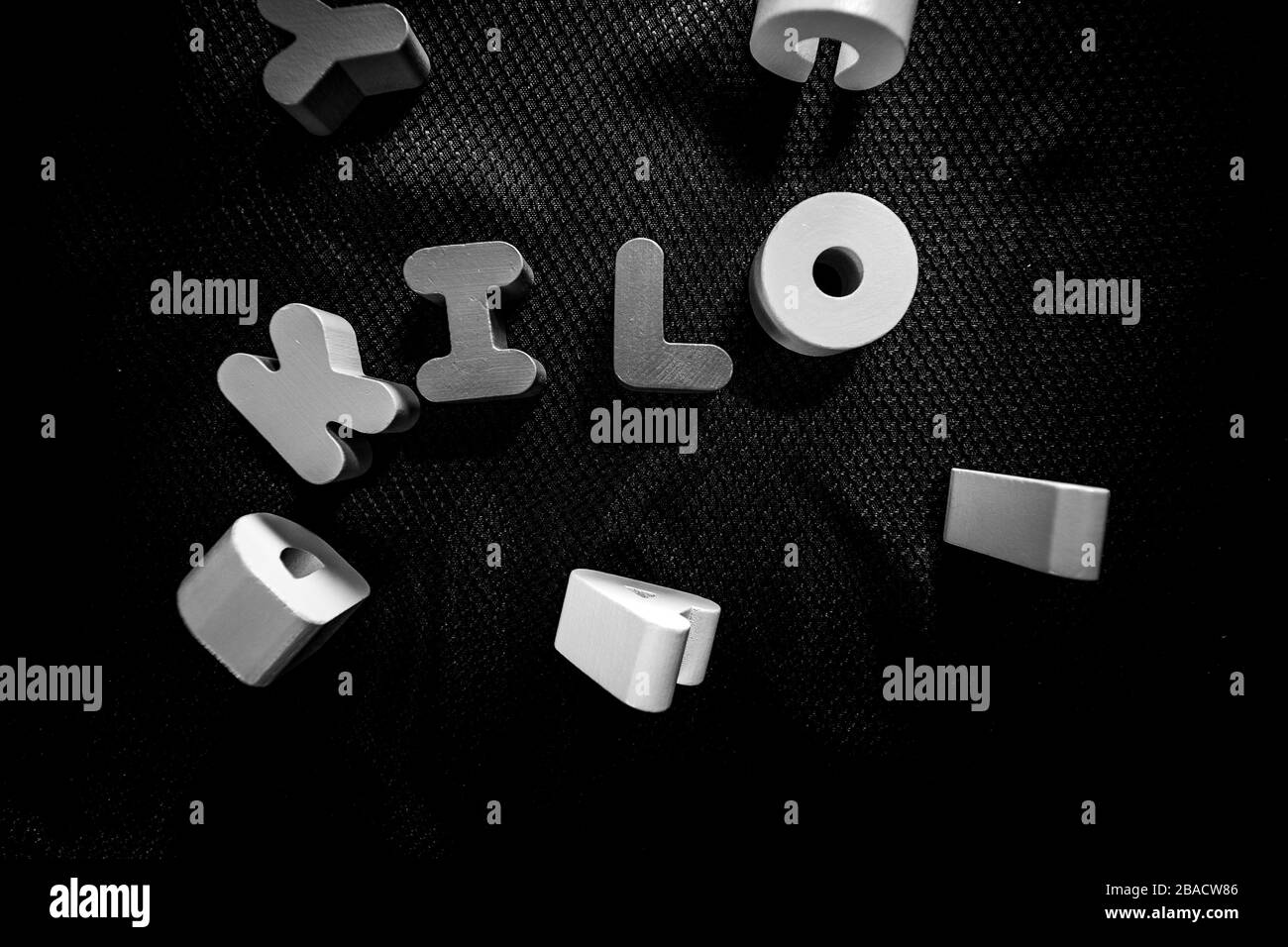 Kilo metric names made with colorful letters Stock Photo - Alamy