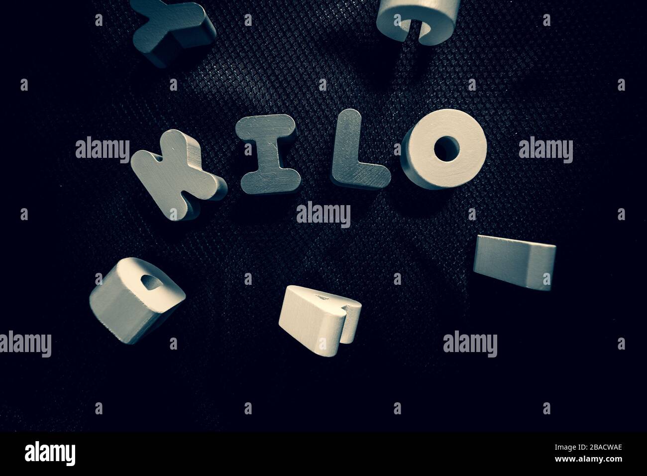 Kilo metric names made with colorful letters Stock Photo - Alamy