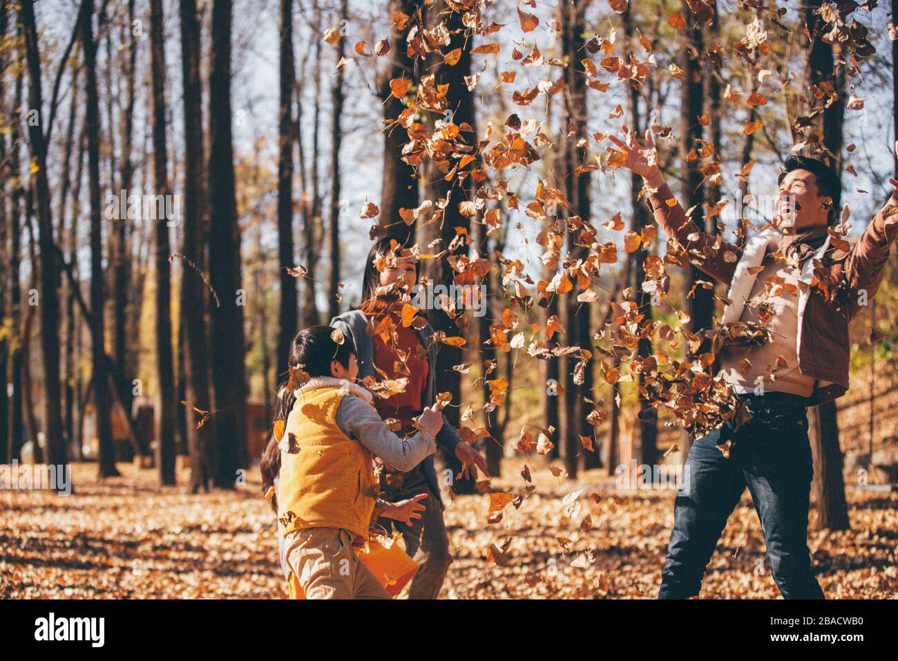 Happy family in the outdoor outing Stock Photo - Alamy