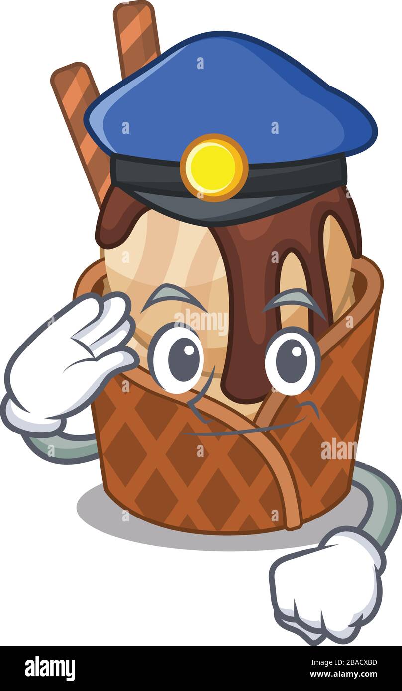 A picture of coffee ice cream performed as a Police officer Stock ...