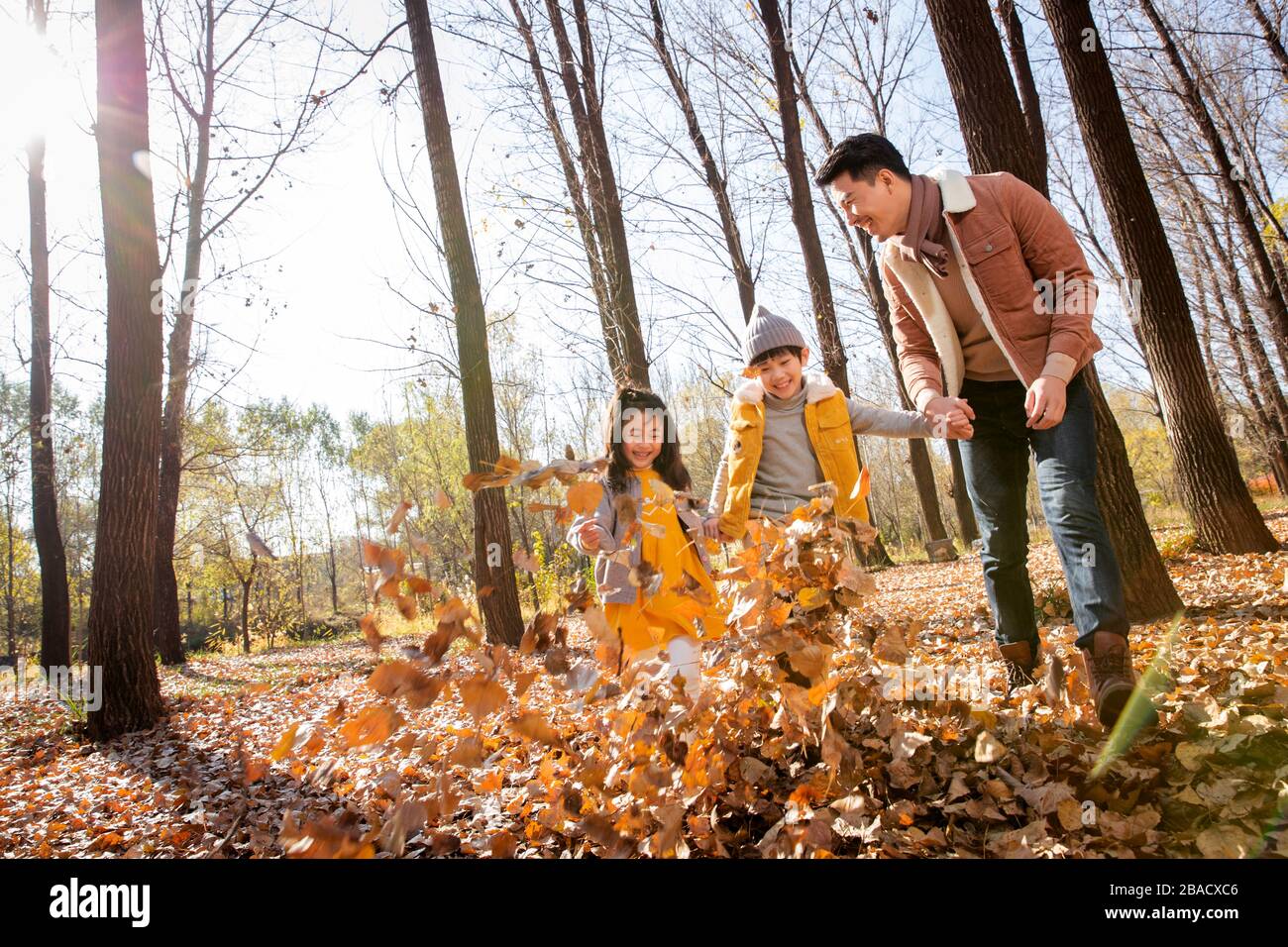 Happy family playing outside Stock Photo - Alamy