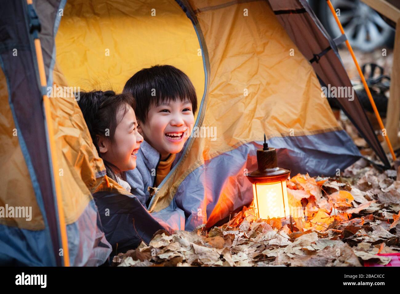 Outdoor outing tents, children Stock Photo - Alamy