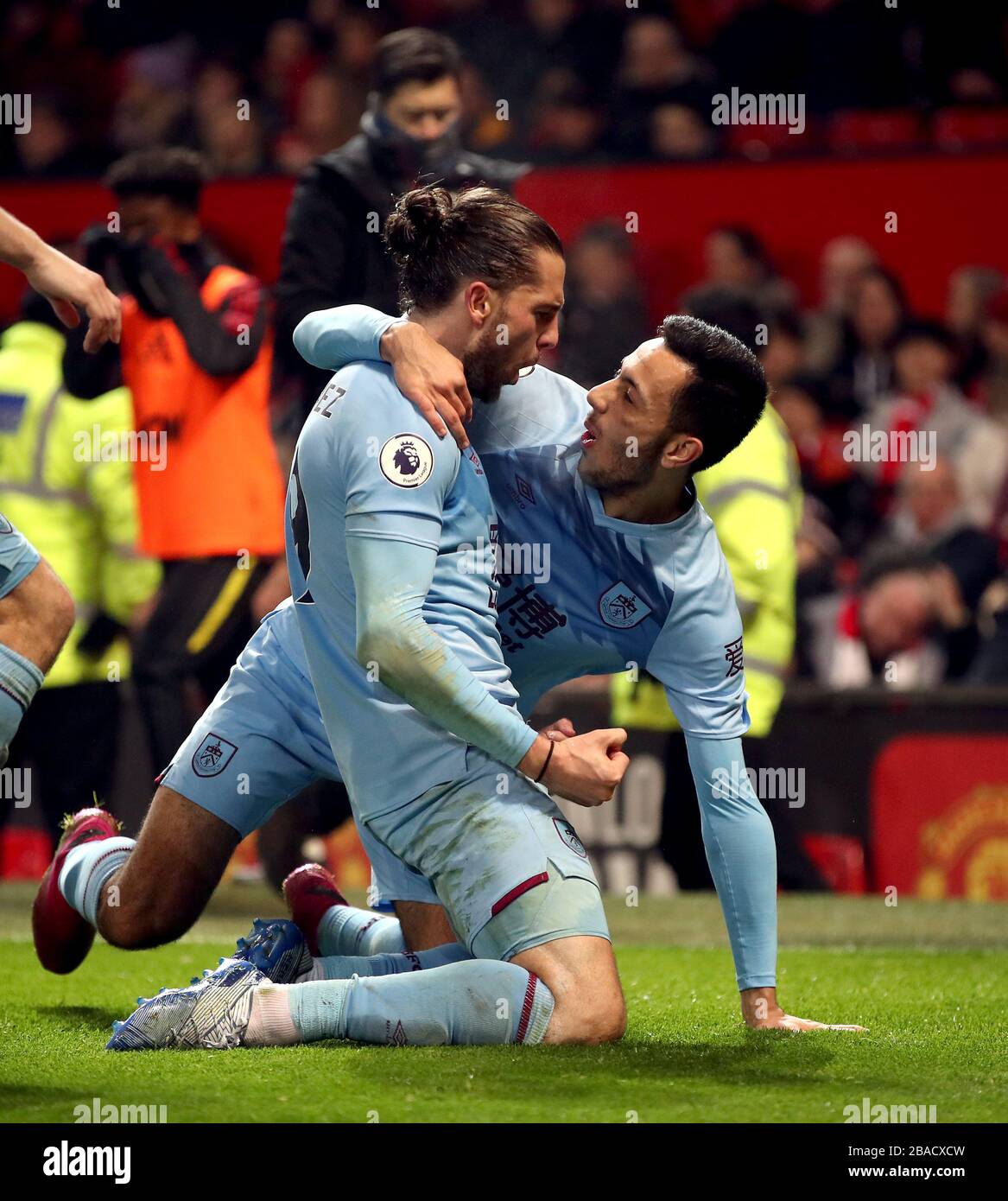 Burnley’s Jay Rodriguez celebrates scoring his side's second goal of ...