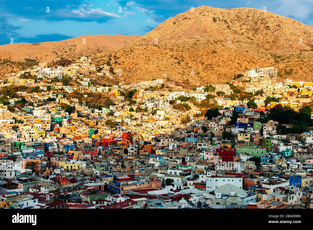 Cityscape of Guanajuato city with the Basilica of Our Lady of ...