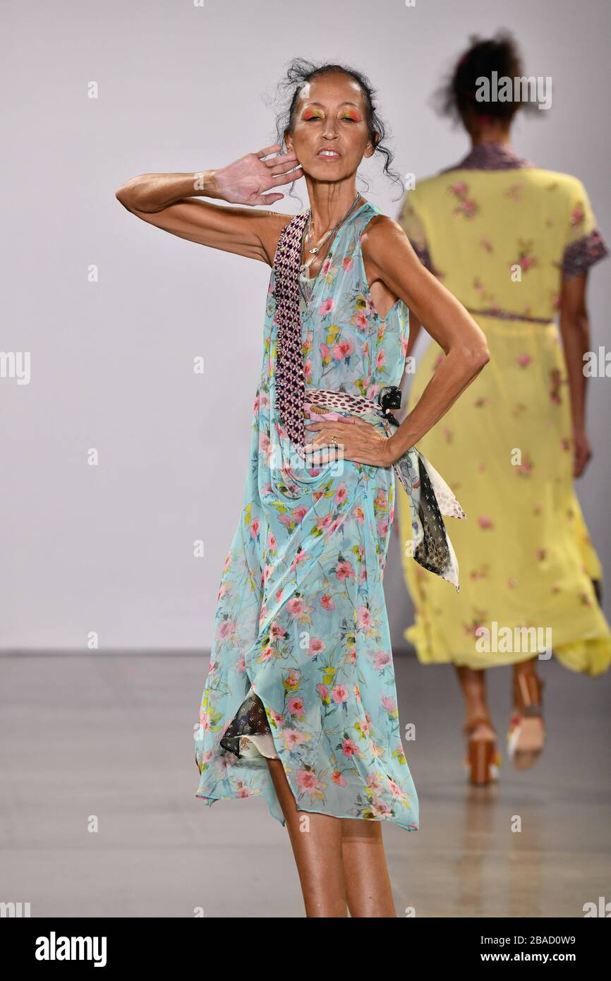 NEW YORK, NEW YORK - SEPTEMBER 08: Pat Cleveland walks the runway for ...