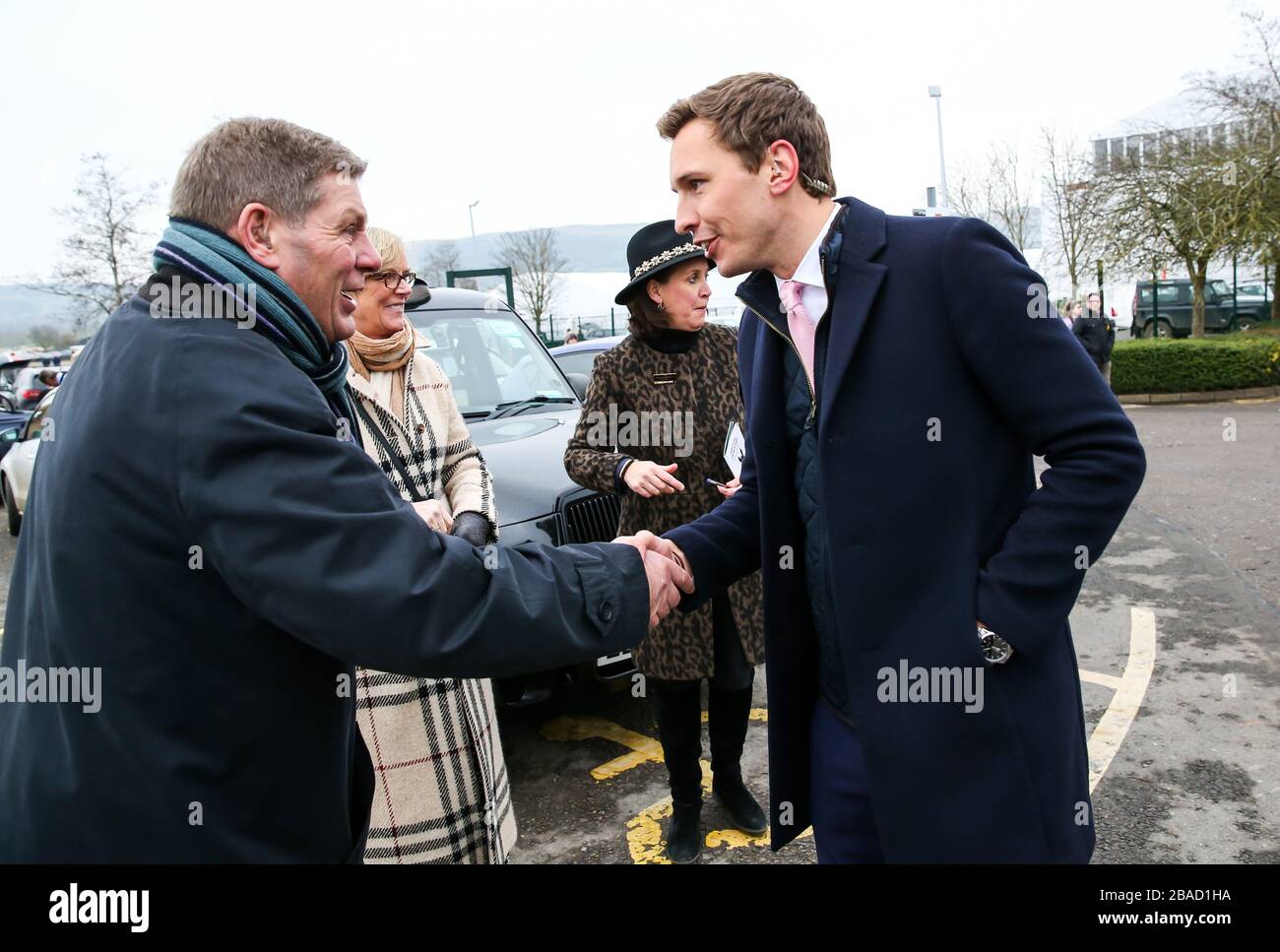 ITV's Ollie Jackson during meets the owner of the branded Cheltenham ...