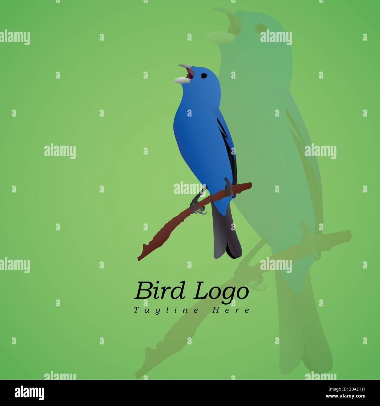This logo depicts a bird perched on a tree branch. This logo is good ...