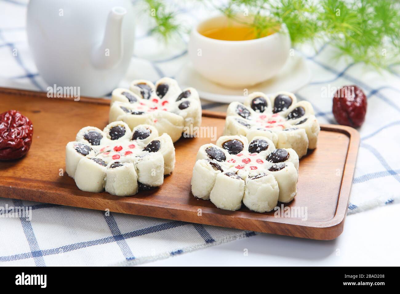 Traditional pastry jujube flower crisp delicious breakfast Stock Photo ...