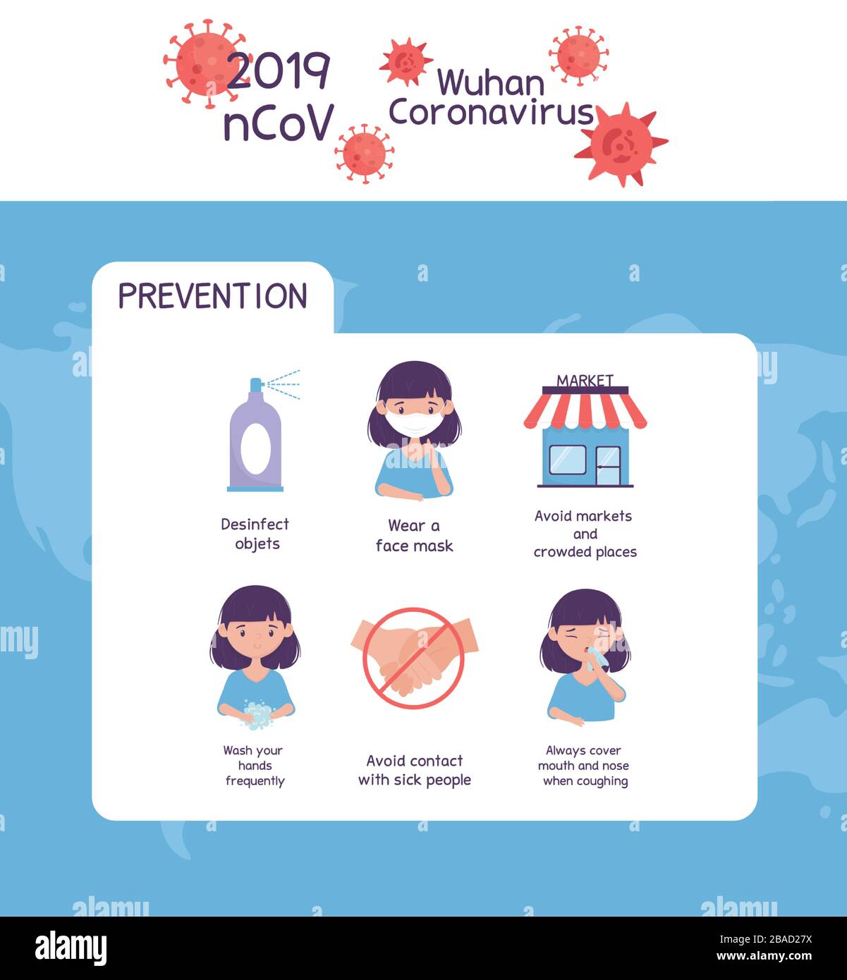 virus covid 19 prevention tips wear medical mask, washing hands, cover ...