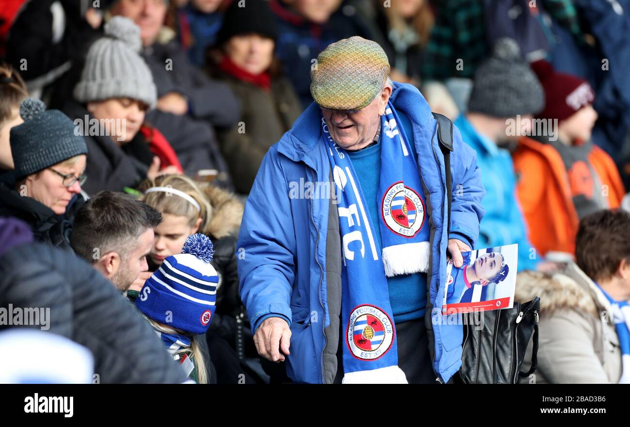 An elderly Reading fan makes his way to his seat Stock Photo - Alamy