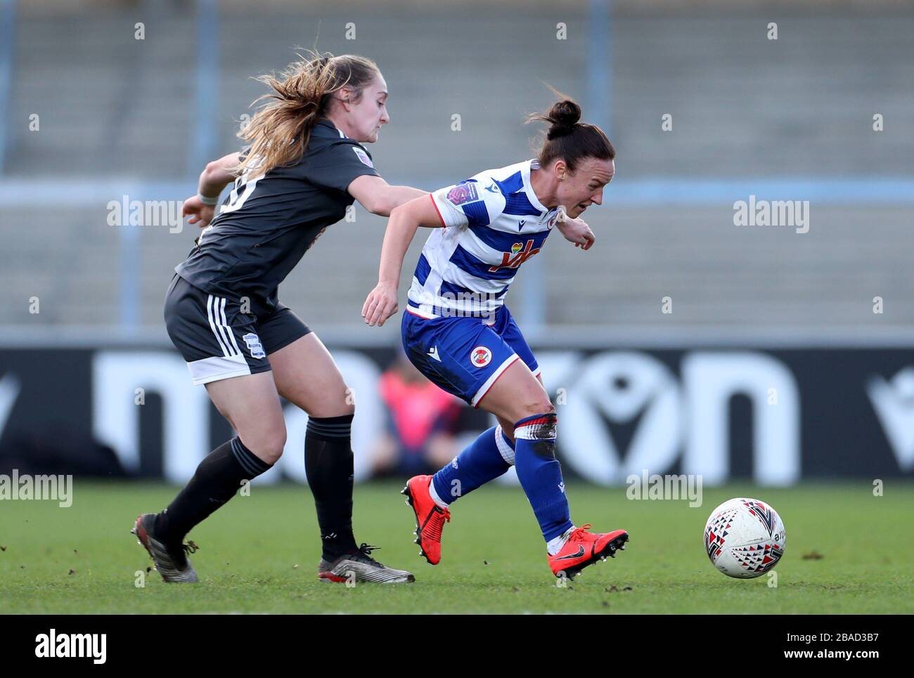 Reading’s Remi Allen in action with Birmingham City’s Rebecca Holloway ...