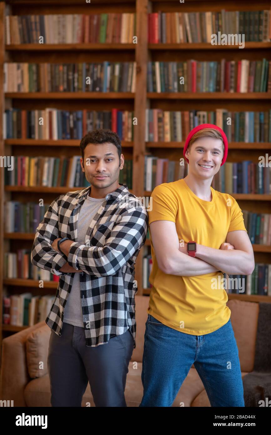 Two handsome men posing hi-res stock photography and images - Alamy